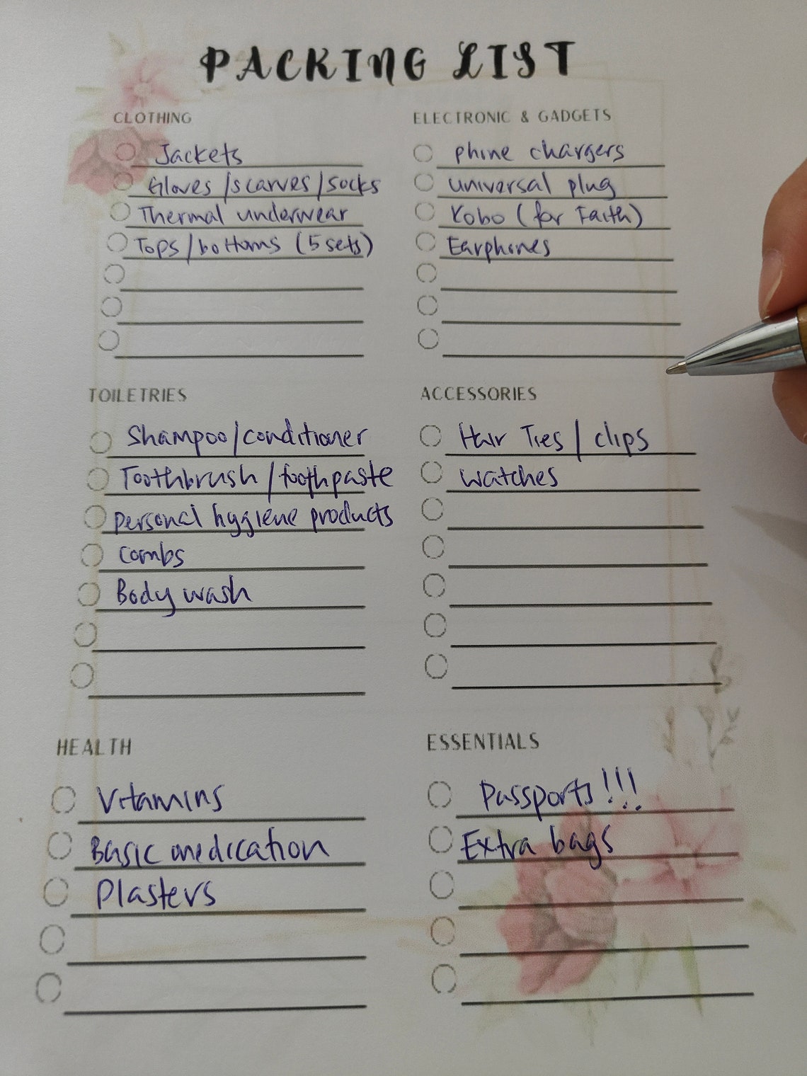 Vacation Travel Planner Digital Download Expenses Packing List Travel ...