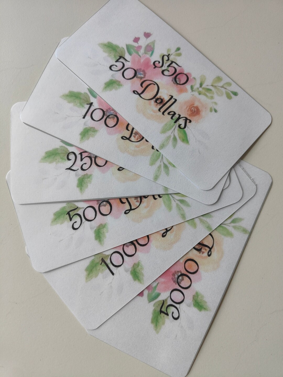 Floral Placeholders | Digital Download | A6 Insert for Cash Envelopes ...