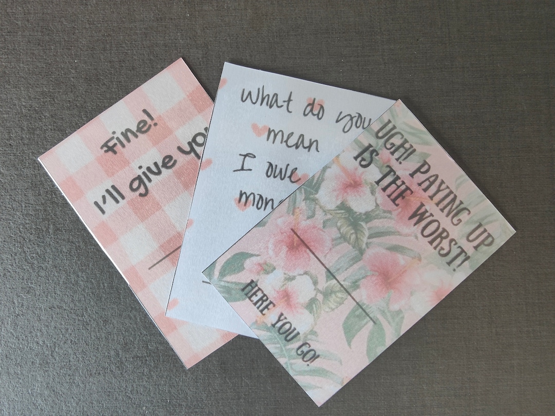 Mini IOU Slips | Digital Download | for Cash Envelopes | for Savings ...