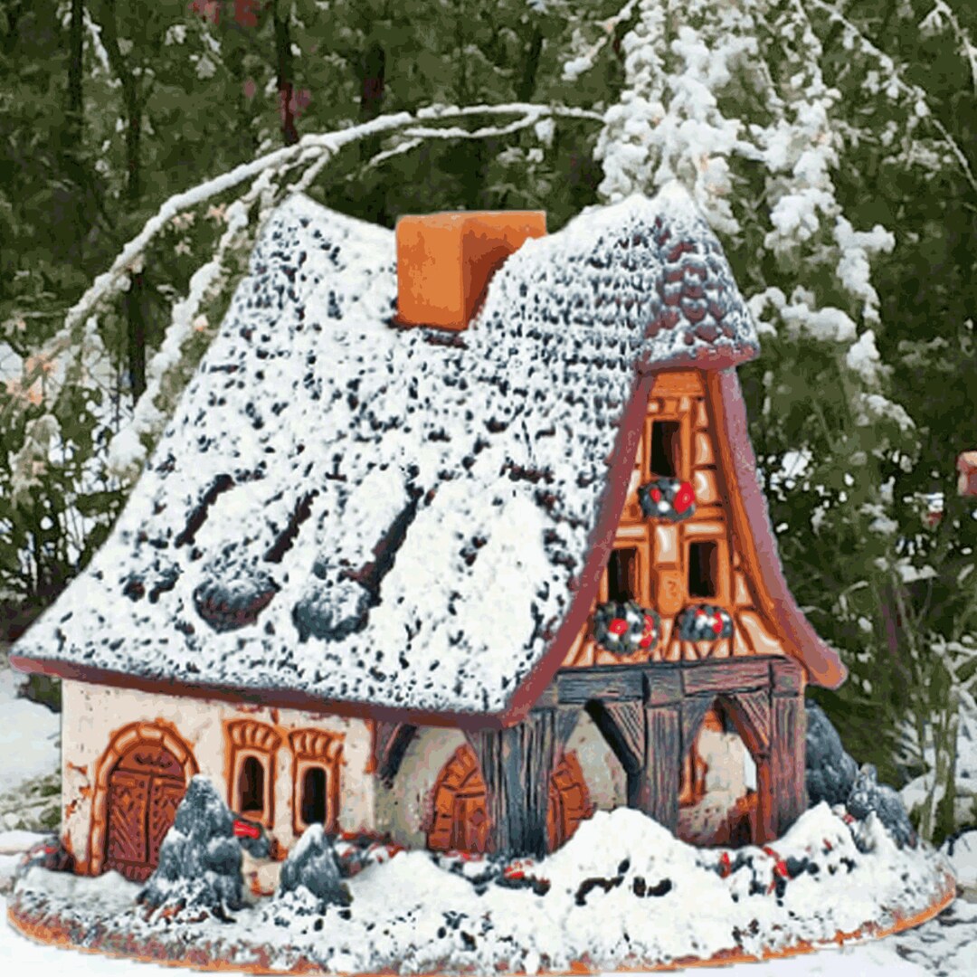 Alte Schmiede Rothenburg Tea Light House in Winter Decor - Etsy