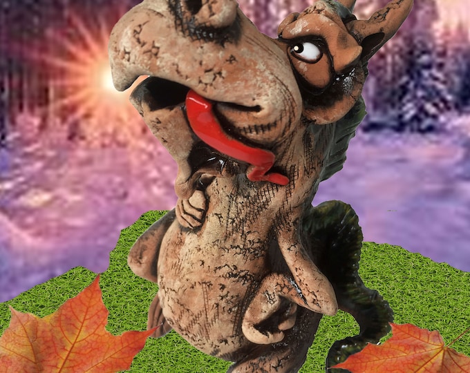 Handgefertigter Räucherdrache/ Handglasierete Räucherfigur ...