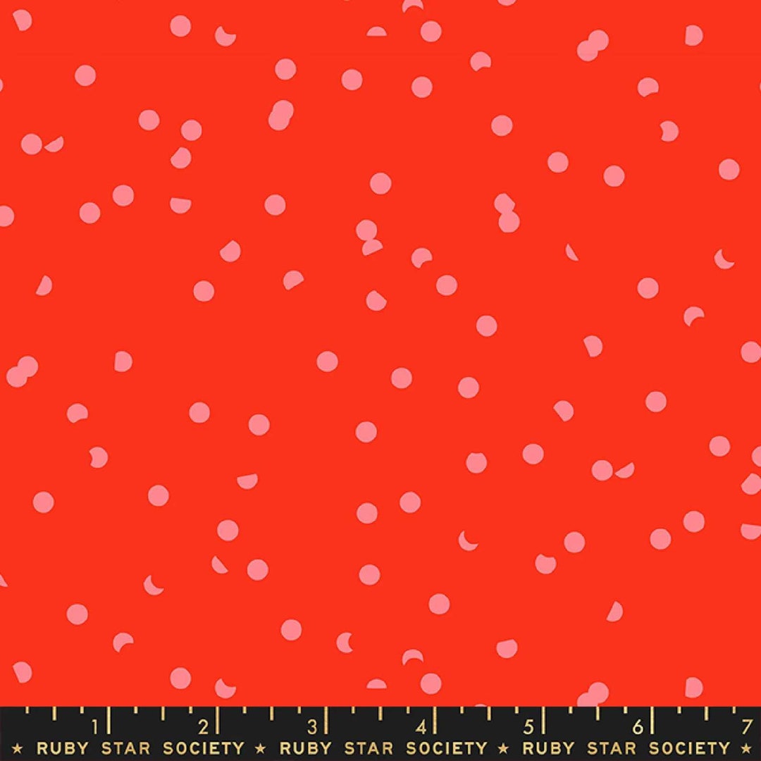 Hole Punch Dots - Ruby- - Sold by the 1/4 Meter- Sold by the 1/4 Meter ...