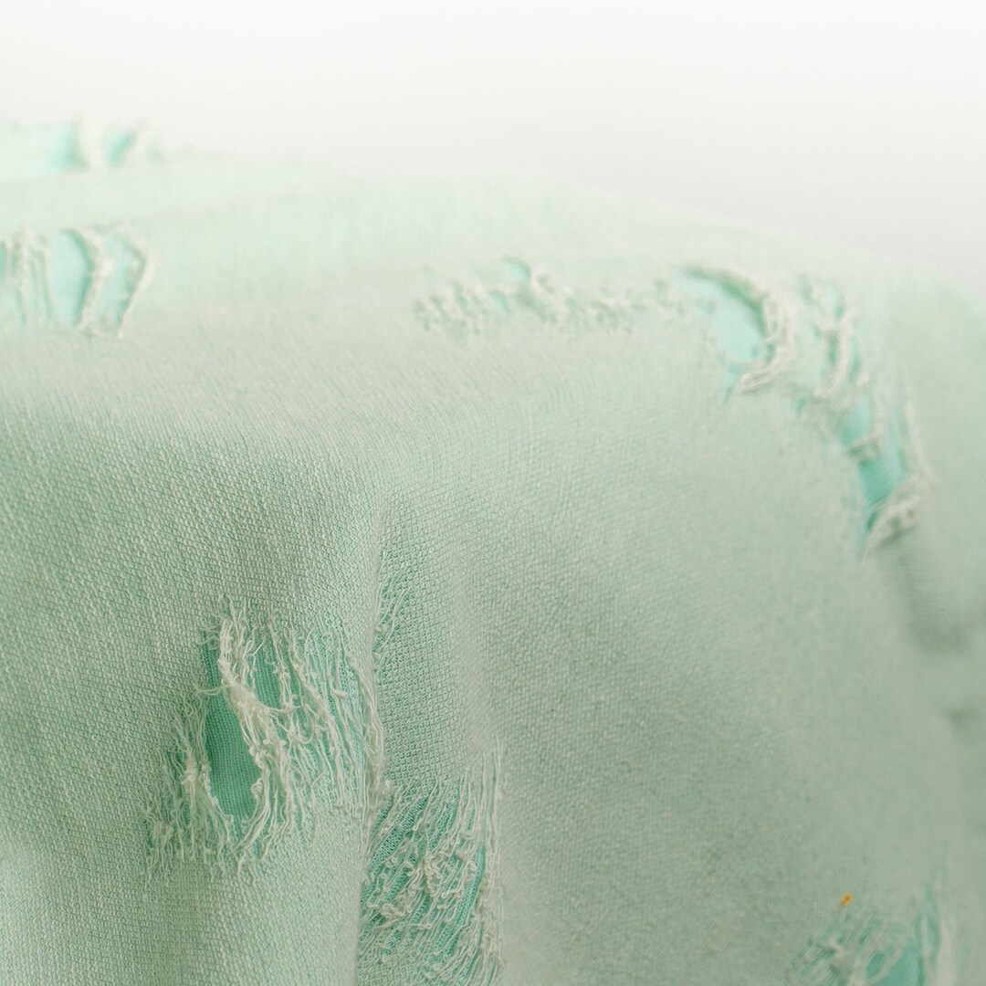 Distressed Knit Fabric - Mint- Sold by the 1/4 Meter- Sold by the 1/4 ...