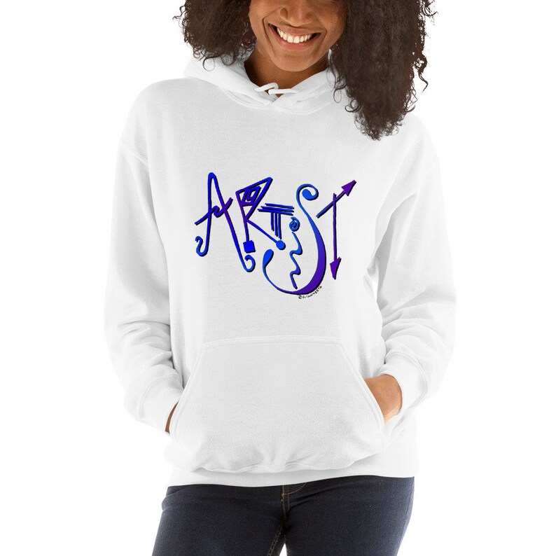 Artist Hooded Sweatshirt, Artist Hoody, Art Hoody, Graphic Artist Hoody ...