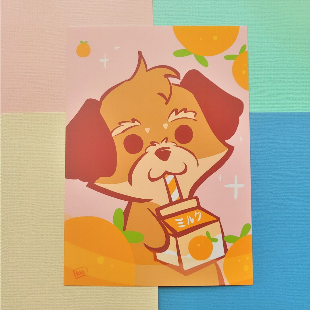 Oranges and Cream Yorkie Pepper Art Print - Etsy