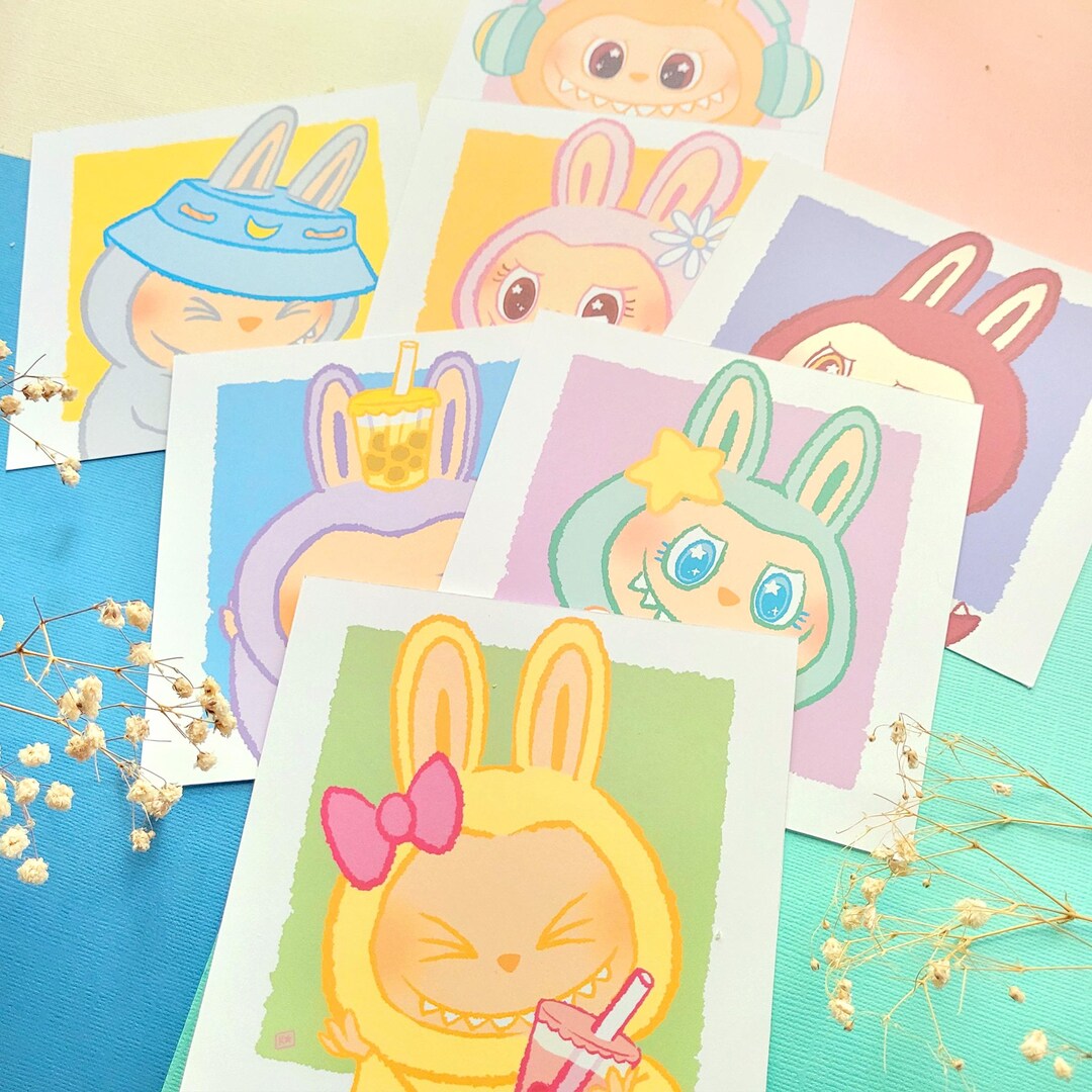 Laboba Cute Mini Art Prints - Etsy