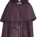 Monk Robe With Hood & Capelet Rope Belt From Polyester Wool Custom Made ...