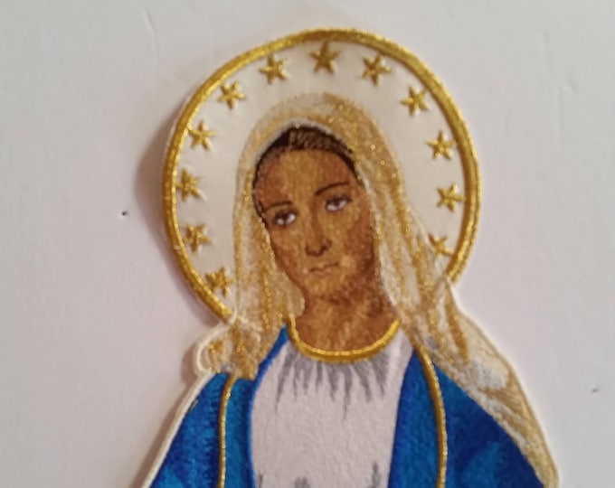 Blessed Mother Mary Hail Mary Lovely Applique Embroidered Applique for ...