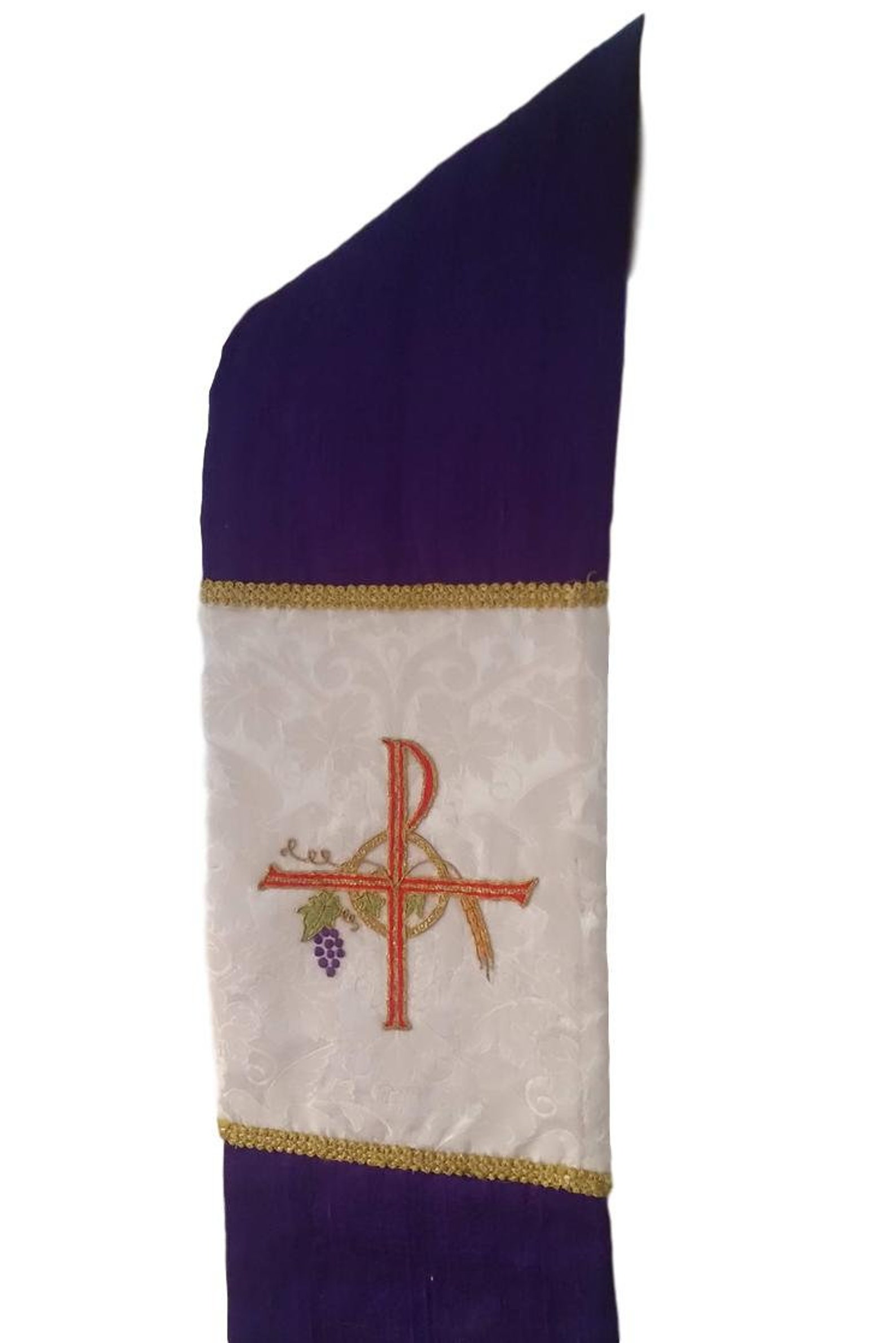 Handmade Deep Purple Silk Priest's Stole With - Etsy
