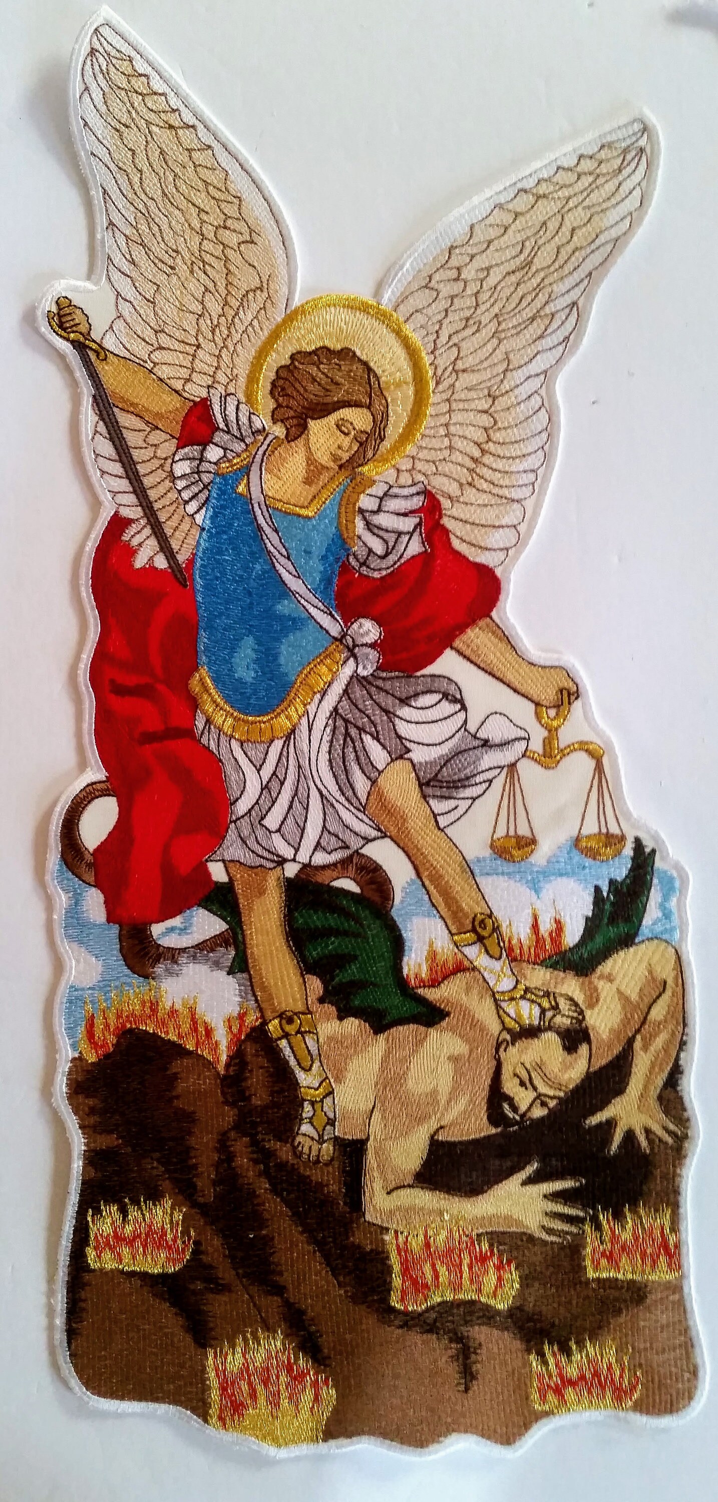 St Michael the Archangel Large Embroidered Applique for Church Banner ...