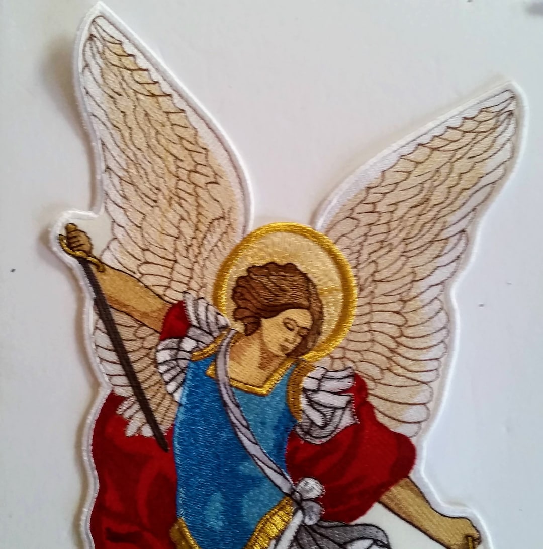 St Michael the Archangel Large Embroidered Applique for Church Banner ...