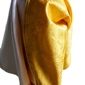 Monstrance Veil Matte Satin Metallic Gold Trim Cross Pattern | Etsy