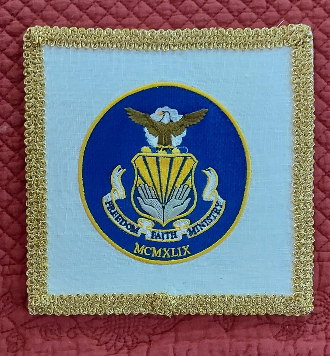 Chalice Pall for Military Chaplain Embroidered Emblem for Air Force ...