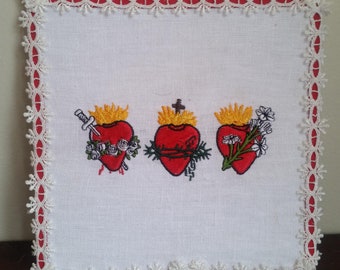 Sacred Heart Chalice Pall - Etsy