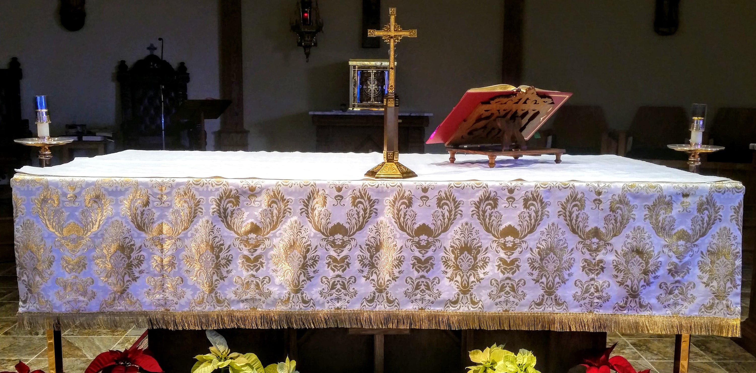 Real Metal Damask Altar Super Frontal Custom Made Christmas Easter and ...