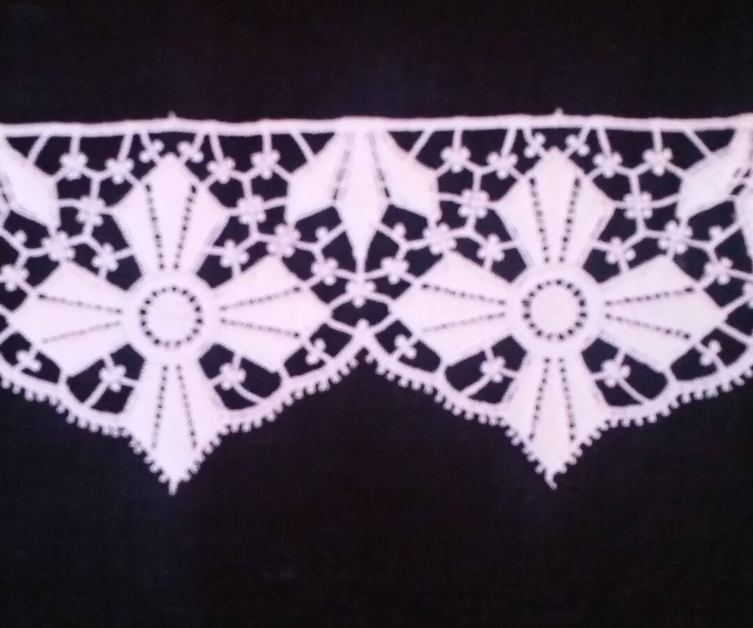 2.5" Cotton Altar Lace Cross Design Church Lace Altar Lace Sold by the ...