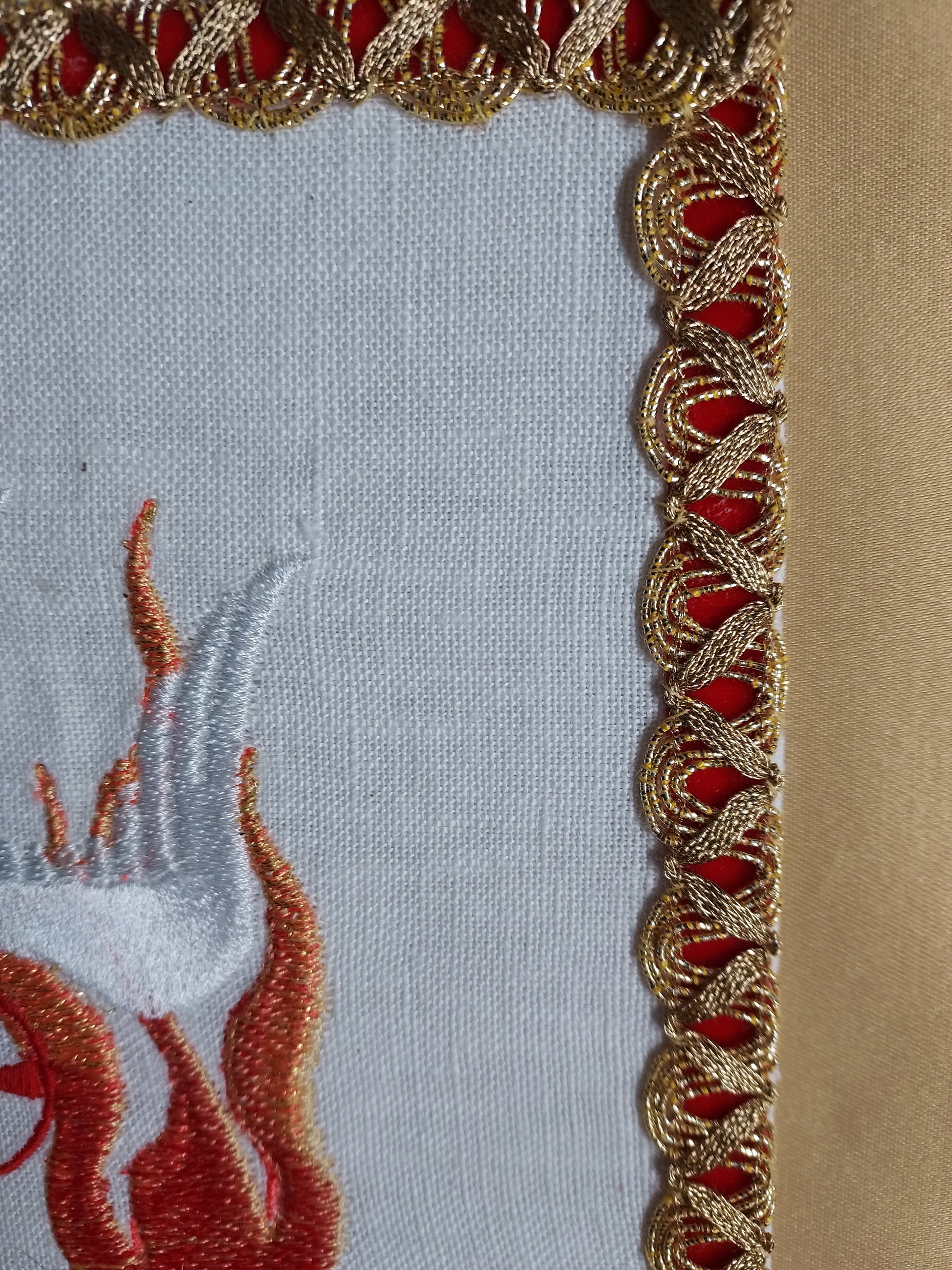 Embroidered Holy Spirit Chalice Pall Handmade 100% Linen 7 Pall W ...