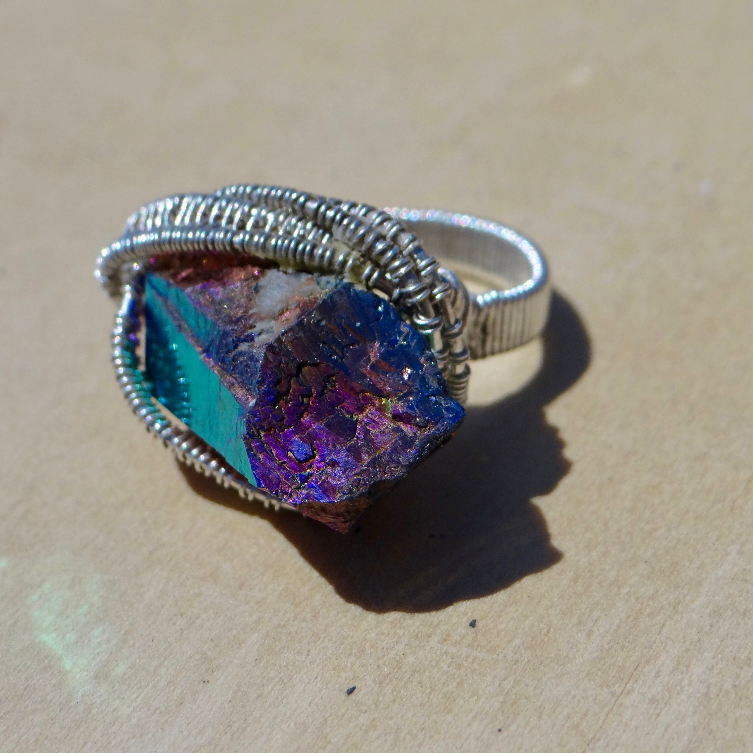 Rainbow Brite: Rainbow Aura Quartz Ring - Etsy