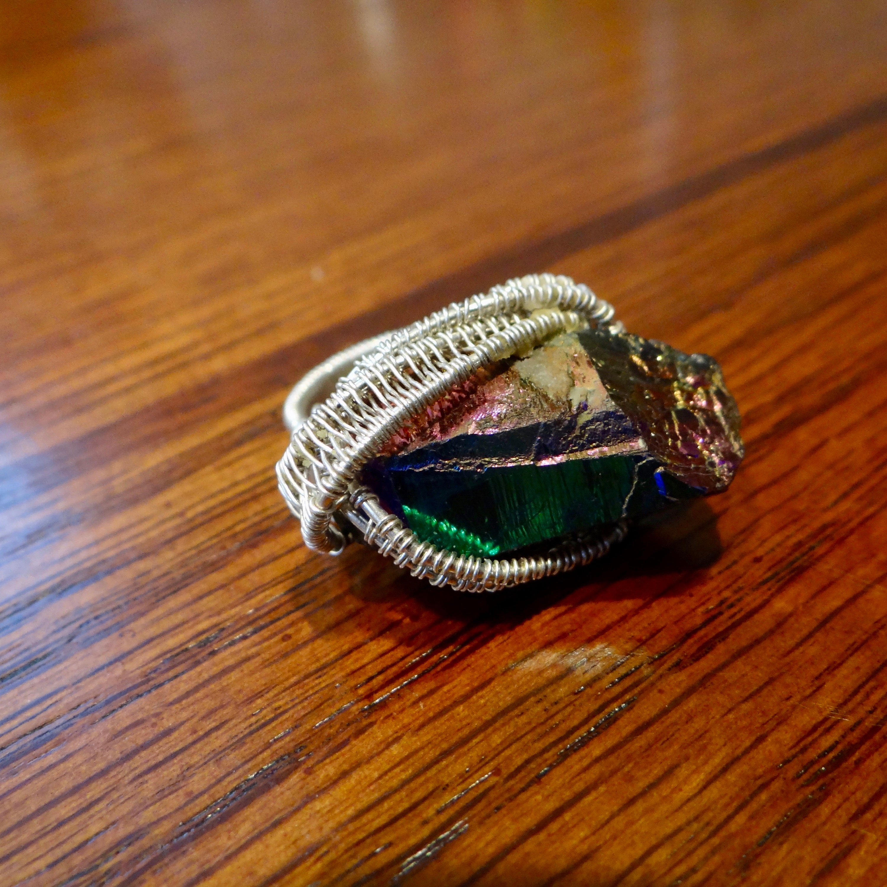 Rainbow Brite: Rainbow Aura Quartz Ring - Etsy