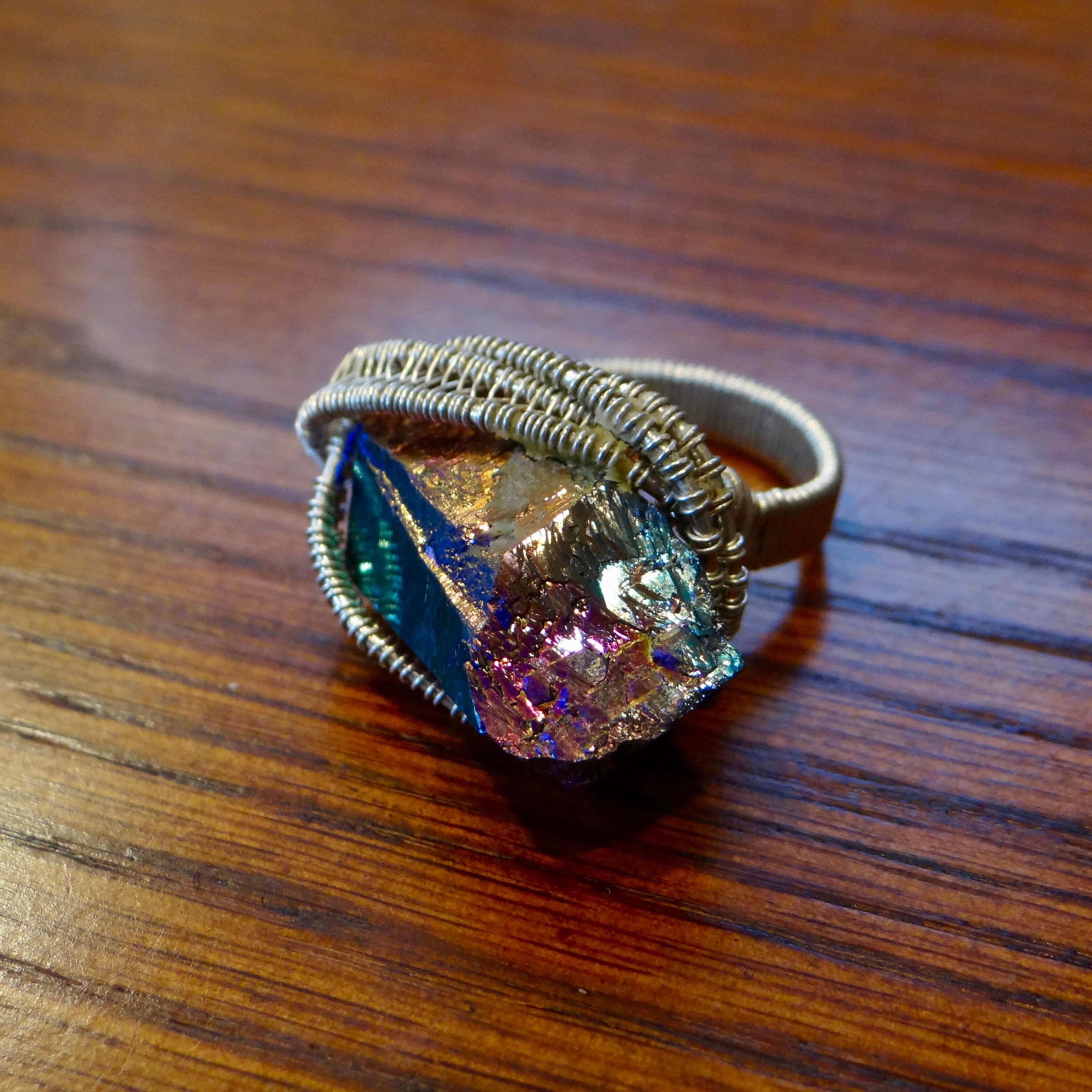 Rainbow Brite: Rainbow Aura Quartz Ring - Etsy