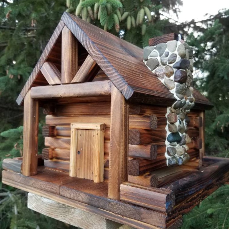Log Bird Feeder - Etsy