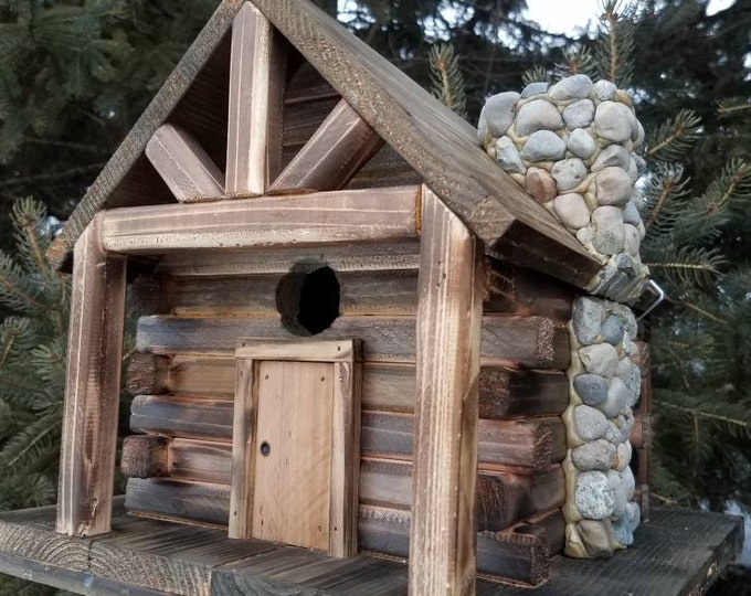 Log Cabin Bird House - Etsy