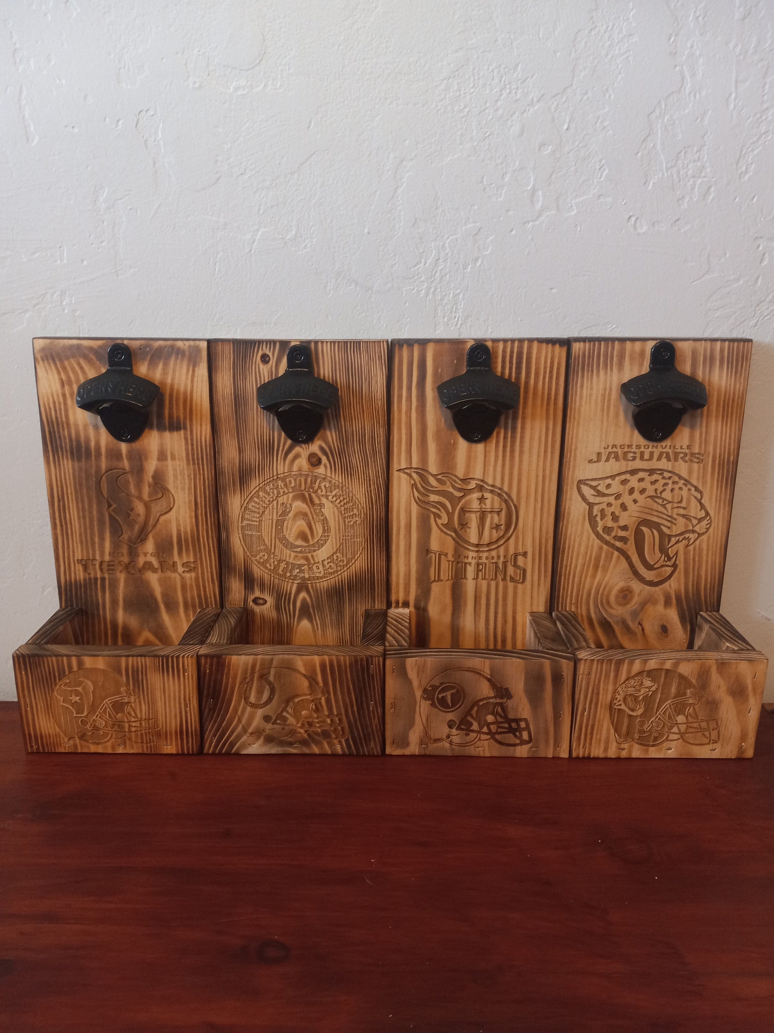 Rustic "nfl" Bottle Opener (any Sports Team) - Etsy