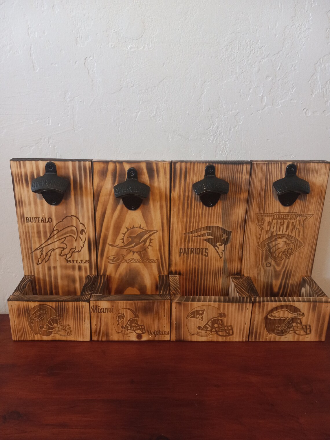Rustic "nfl" Bottle Opener (any Sports Team) - Etsy