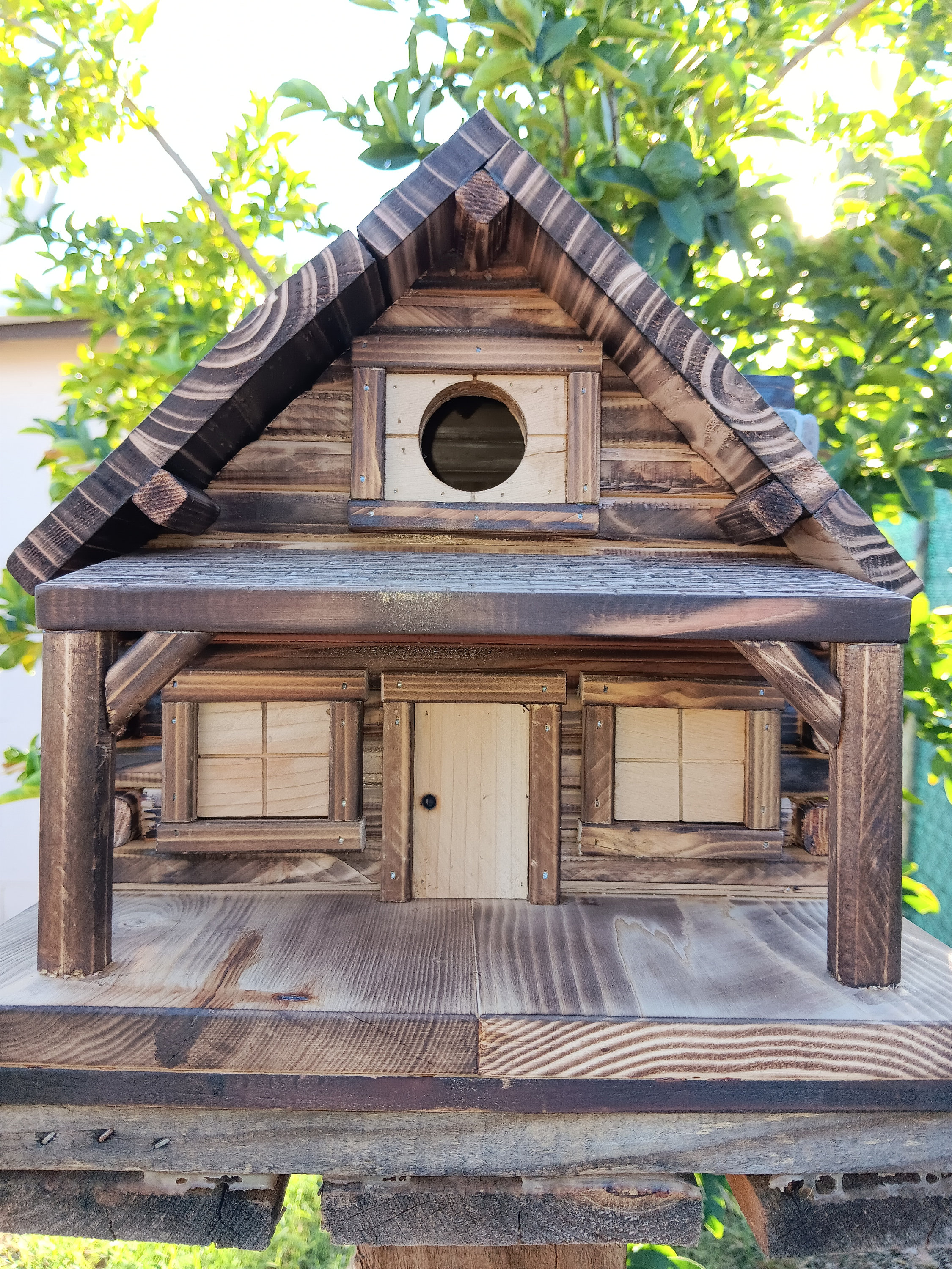 Birdhouse Cottage House Designs Rustic Bird House | Vintage Amish