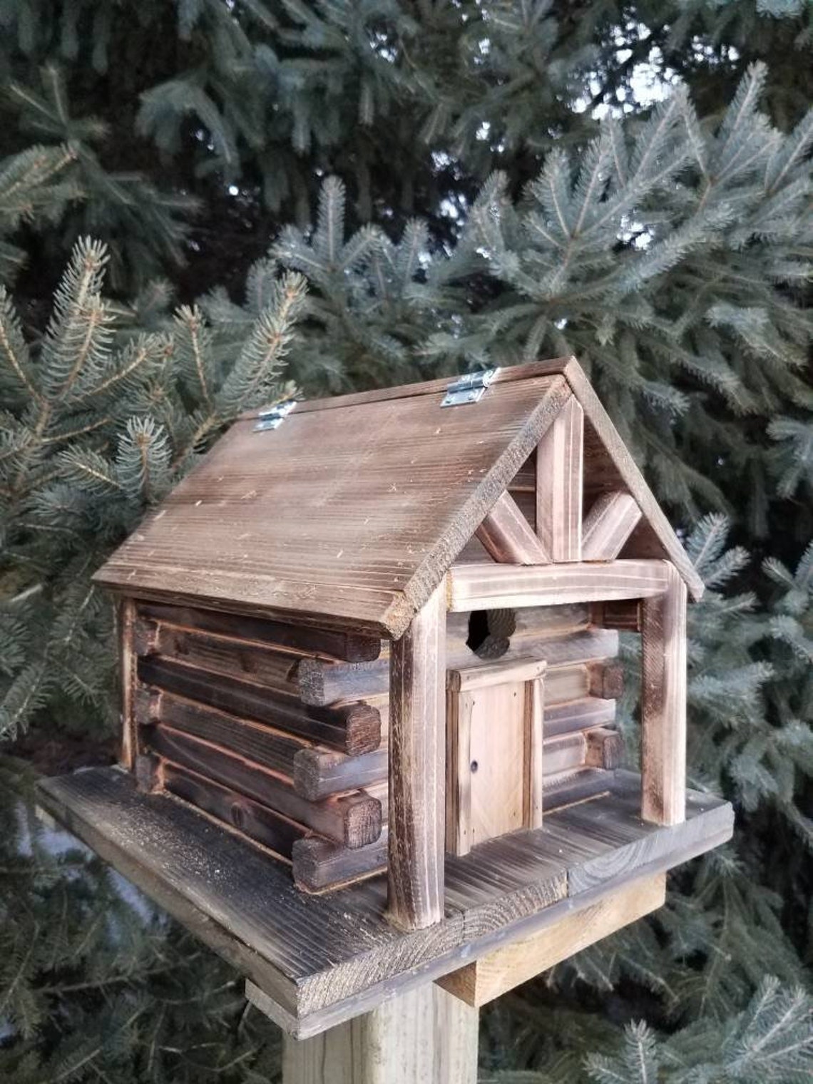 Log Cabin Bird House - Etsy