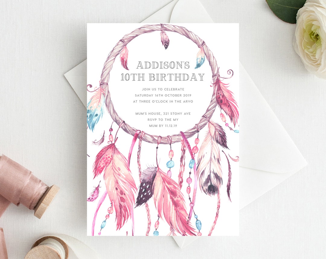 10th Birthday Invitation INSTANT DOWNLOAD Tenth Birthday Invite, Wild ...
