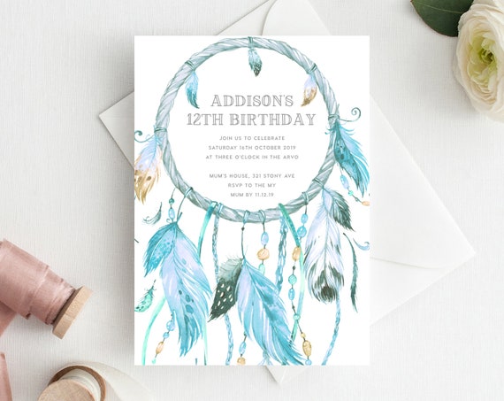12th Birthday Invitation INSTANT DOWNLOAD Twelth Birthday - Etsy