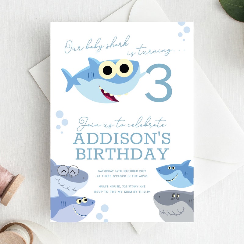 Baby Shark 3rd Birthday Party - Etsy