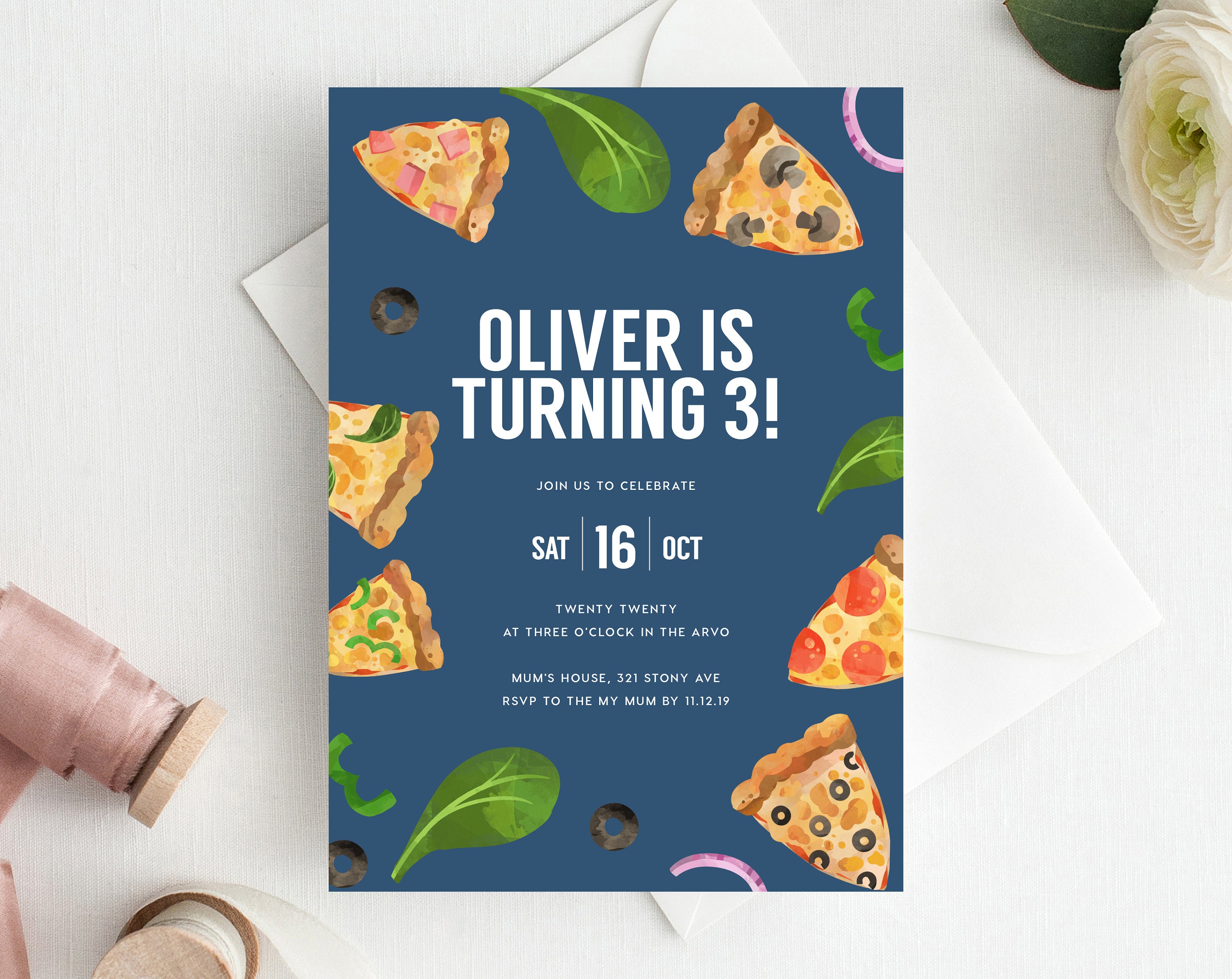 3rd Birthday Invitation INSTANT DOWNLOAD Third Birthday - Etsy