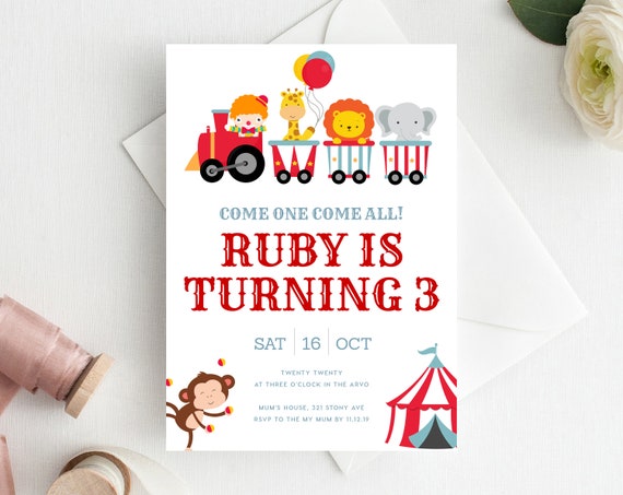 3rd Birthday Invitation INSTANT DOWNLOAD Third Birthday | Etsy