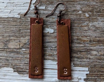 Rustic earrings | Etsy