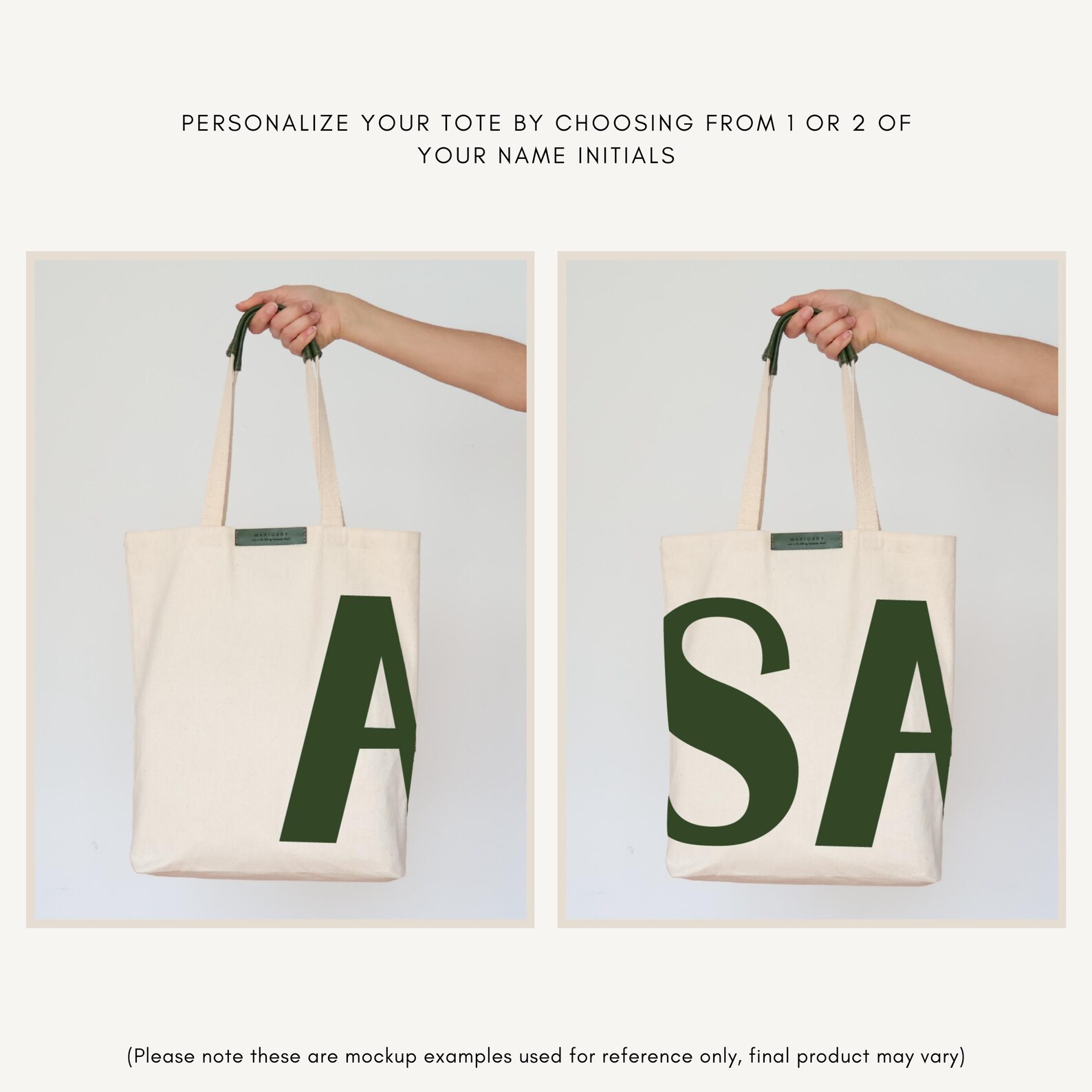Personalized Canvas Tote Bag, Customized Name Bag, Custom Monogram - Etsy