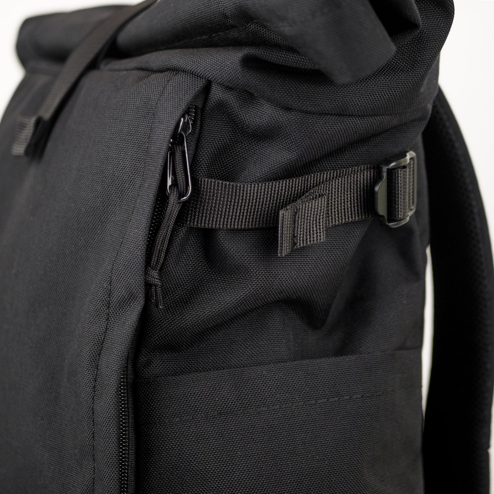 Roll Top Cordura Backpack Black Men's Backpack Large - Etsy