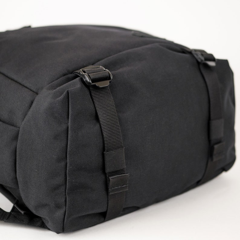 Roll Top Cordura Backpack Black Men's Backpack Large - Etsy