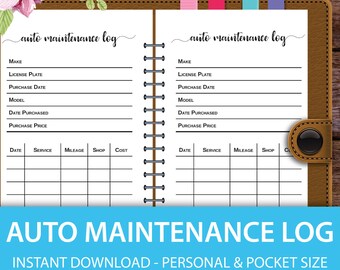 Oil change log | Etsy