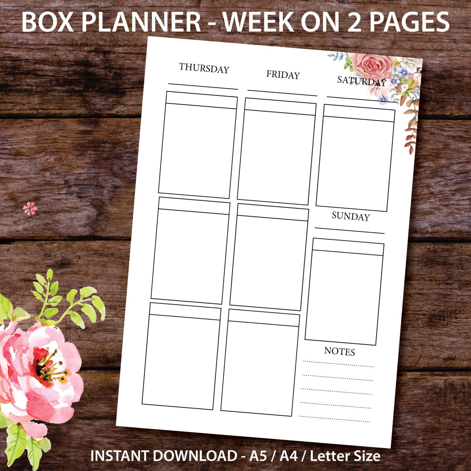 Paper & Party Supplies Paper Full Box Size Pocket Size Planner Insert ...