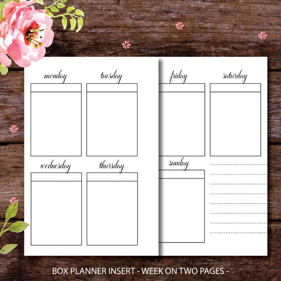 Paper & Party Supplies Paper Full Box Size Pocket Size Planner Insert ...