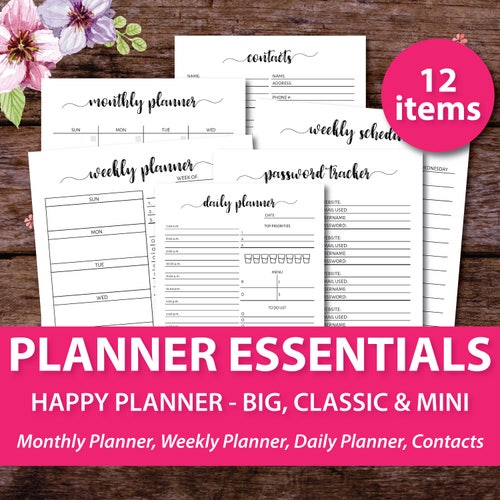 PRINTABLE Personal Habit Tracker and Weekly Cleaning Schedule | Etsy
