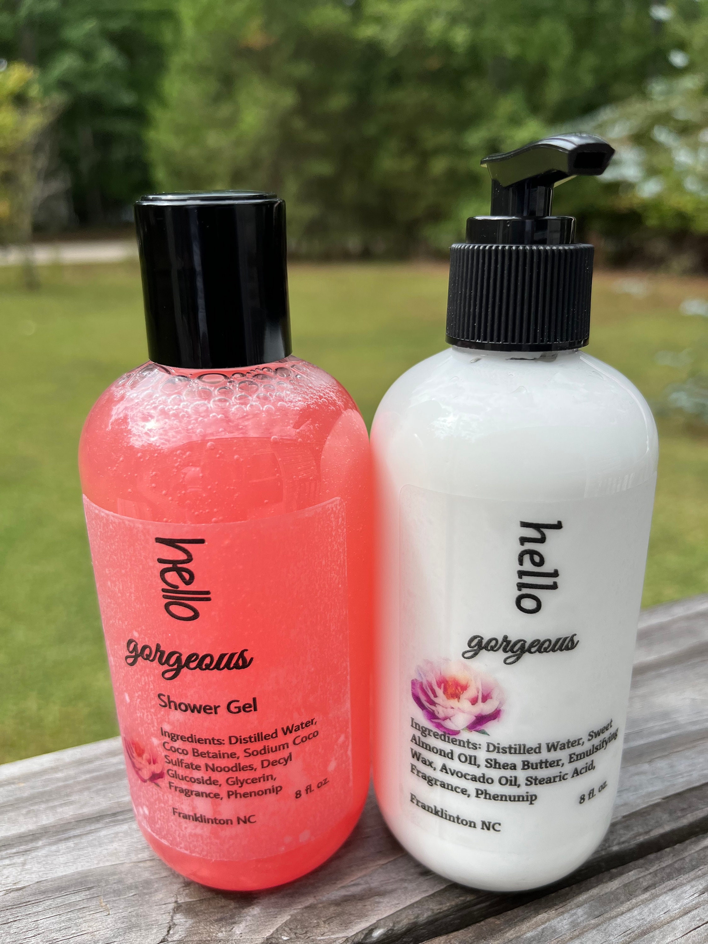 Hello Gorgeous Body Wash and Lotion Set - Etsy
