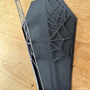 Cobweb Coffin Invite SVG Cut File, Gothic Wedding Invitation, Coffin ...