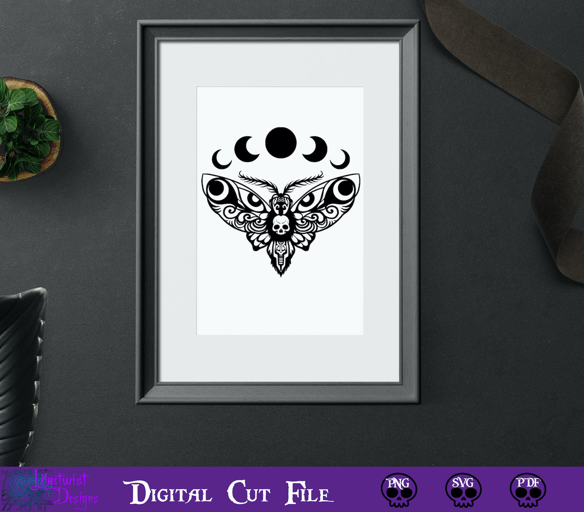 Death Moth SVG / Moon SVG / Moon Phases SVG / Cricut Cutting - Etsy UK