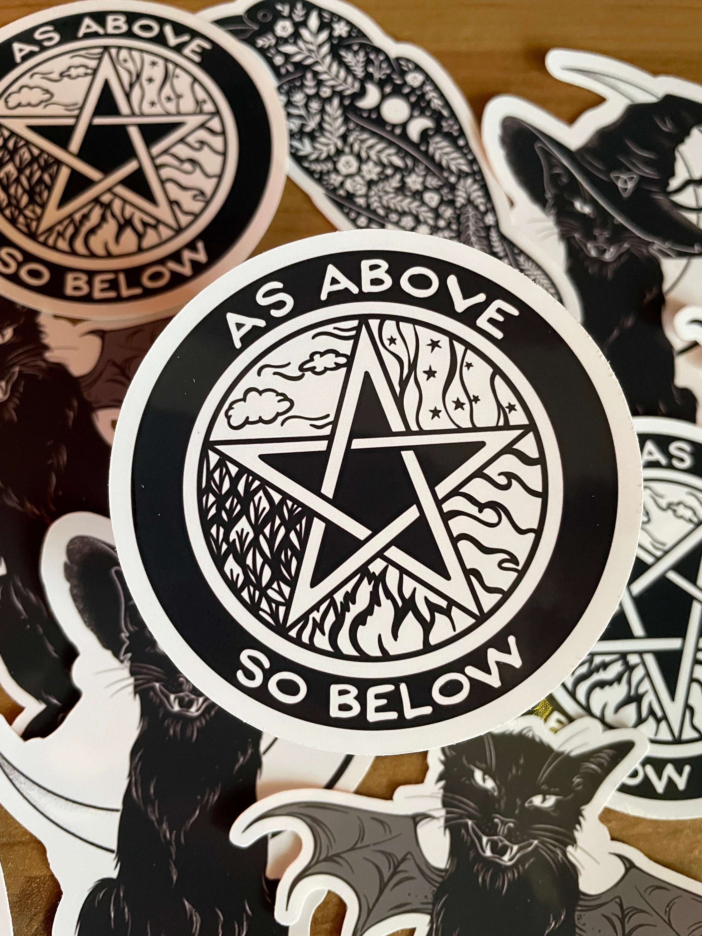 As Above so Below Glossy Vinyl Sticker Pagan Wicca - Etsy