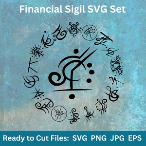 Magic Sigils SVG Cutting Files, Money Attraction Sigil Symbols Svg ...