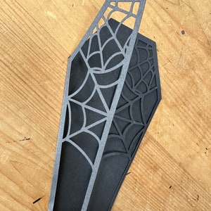 Cobweb Coffin Invite SVG Cut File, Gothic Wedding Invitation, Coffin ...