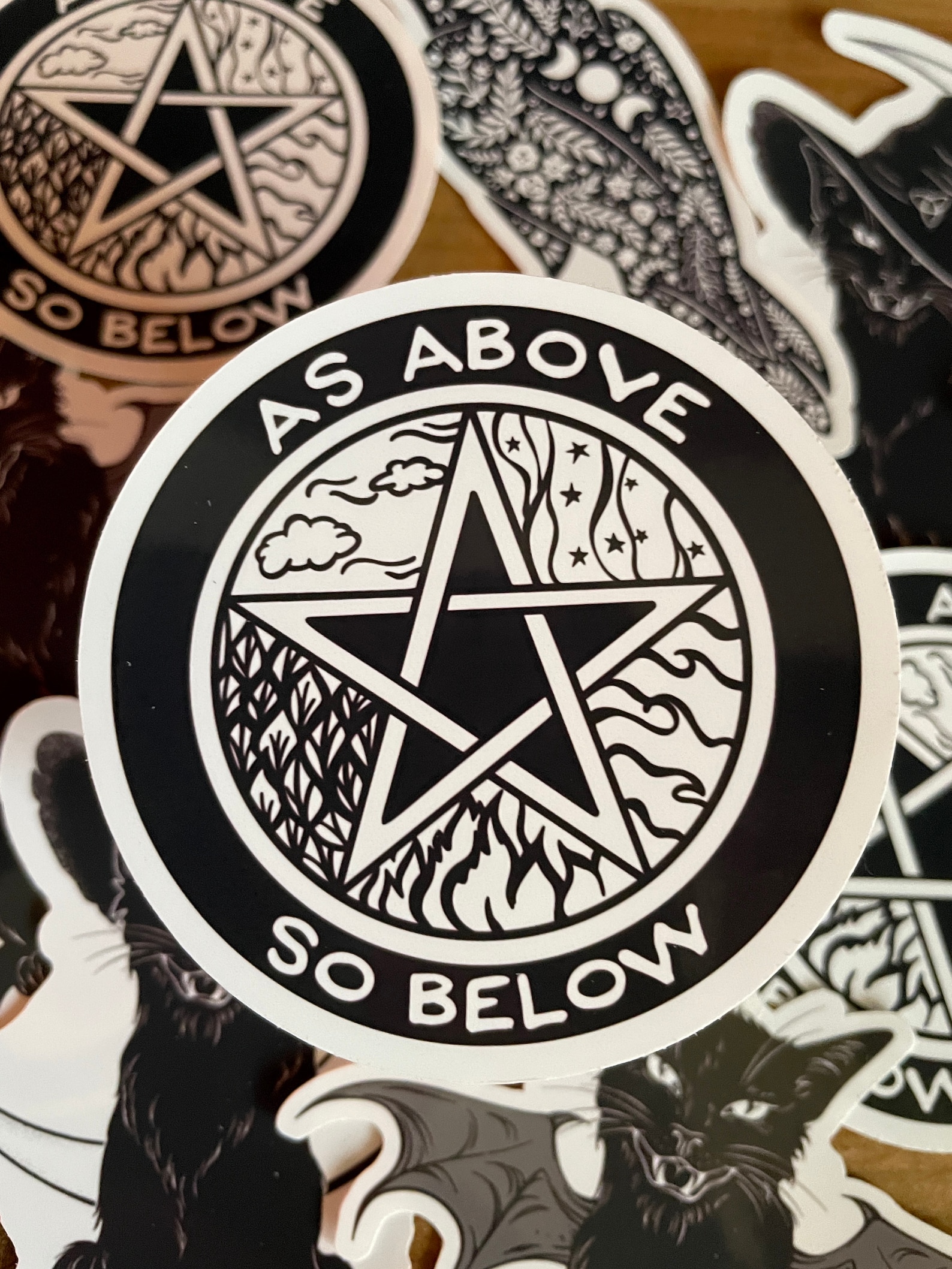 As Above so Below Glossy Vinyl Sticker Pagan Wicca - Etsy